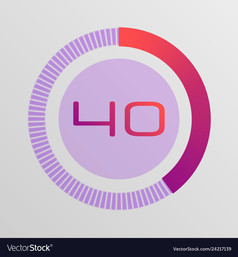 Circular interval timer Royalty Free Vector Image