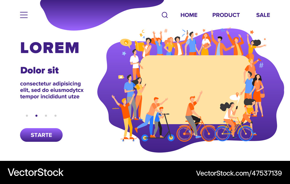 Different multicultural people in crowd Royalty Free Vector