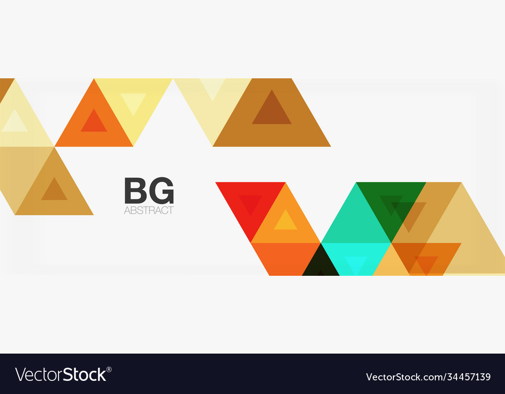 Mosaic Triangle Pattern Abstract Background Vector Image
