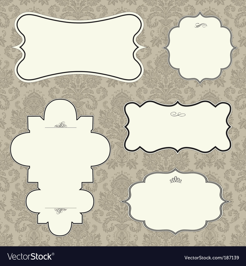 Ornamental frame set Royalty Free Vector Image