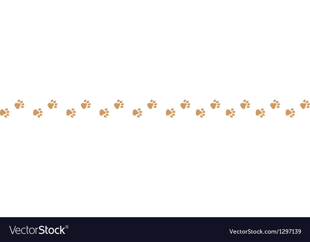 Paws border Royalty Free Vector Image - VectorStock