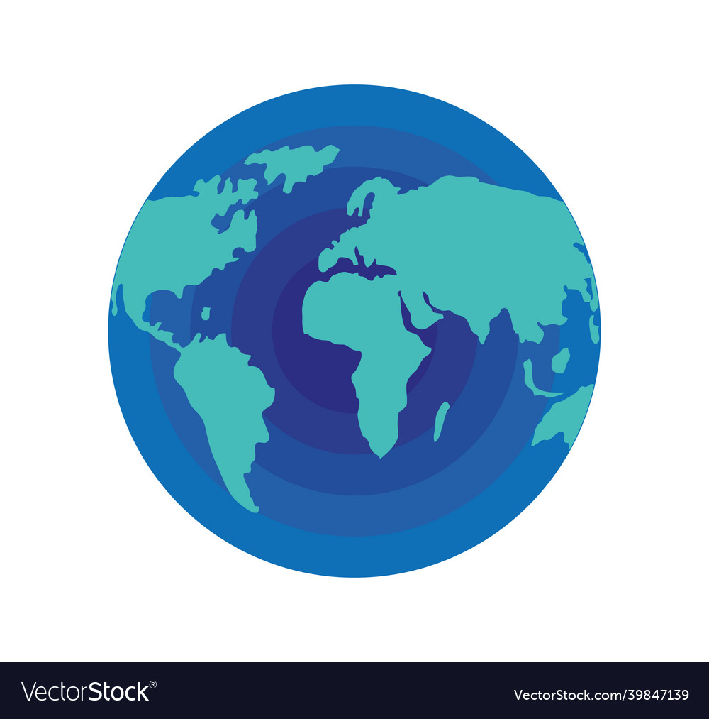 Planet earth map Royalty Free Vector Image - VectorStock