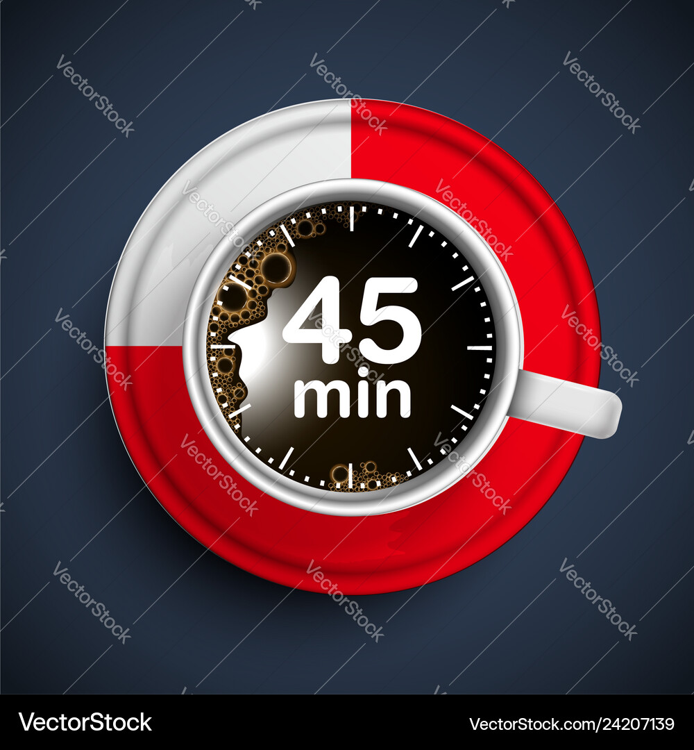 Realistic coffee time Royalty Free Vector Image