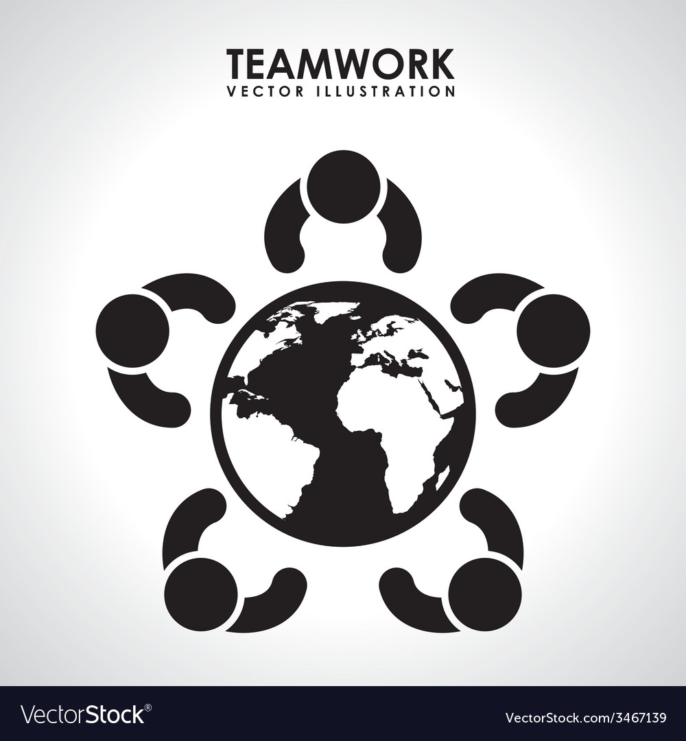 Teamwork design Royalty Free Vector Image - VectorStock