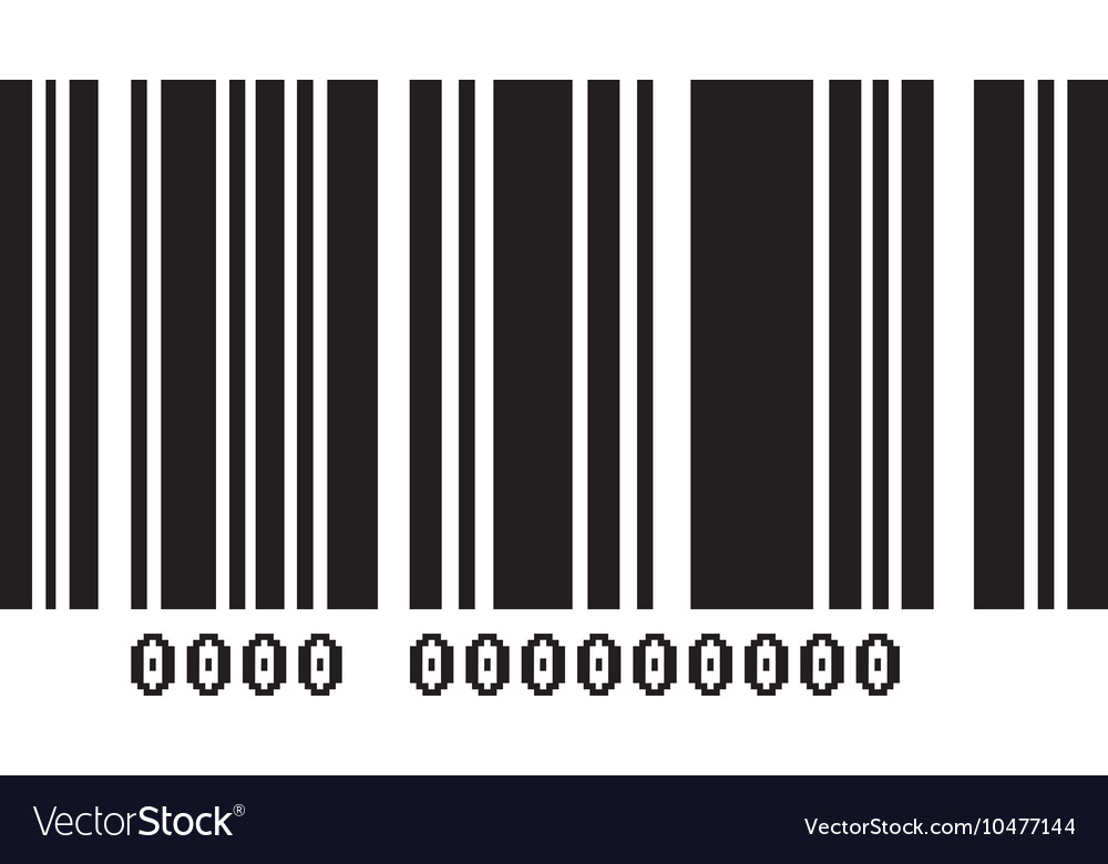 Barcode With Serial Number Royalty Free Vector Image