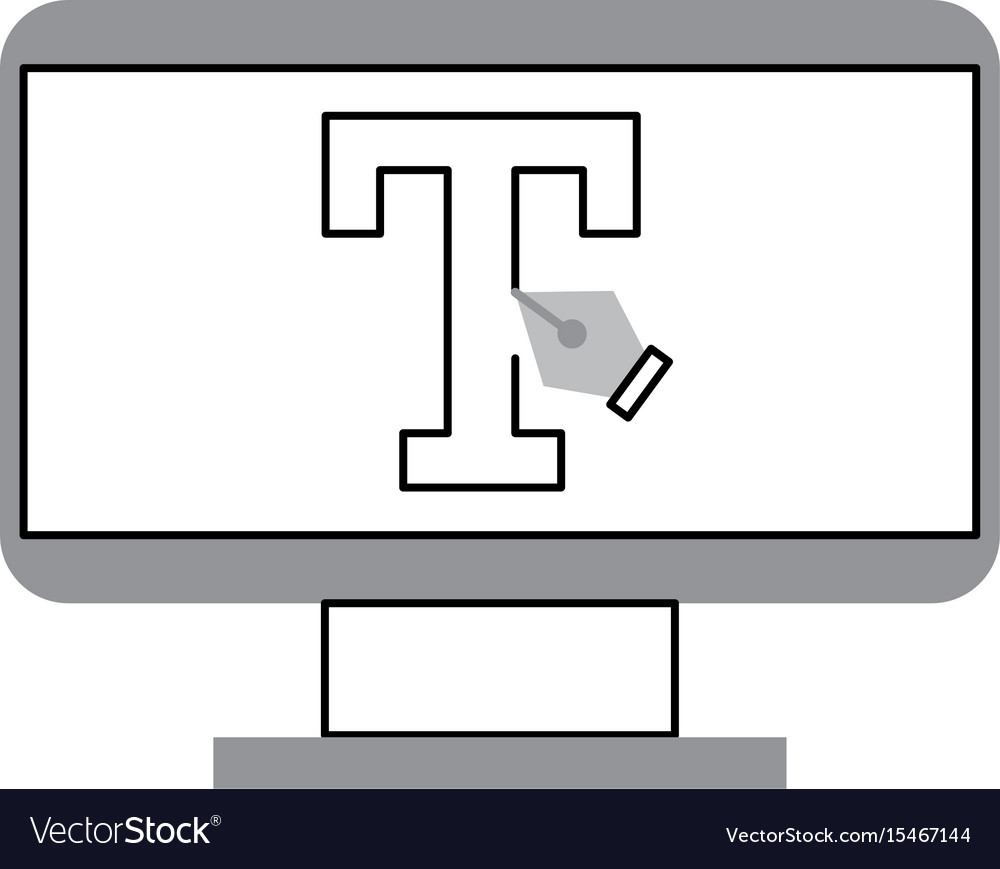 Computer electronic work Royalty Free Vector Image