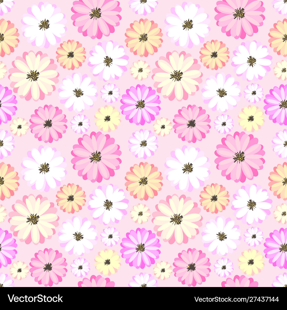 Floral Seamless Flower Pattern Royalty Free Vector Image