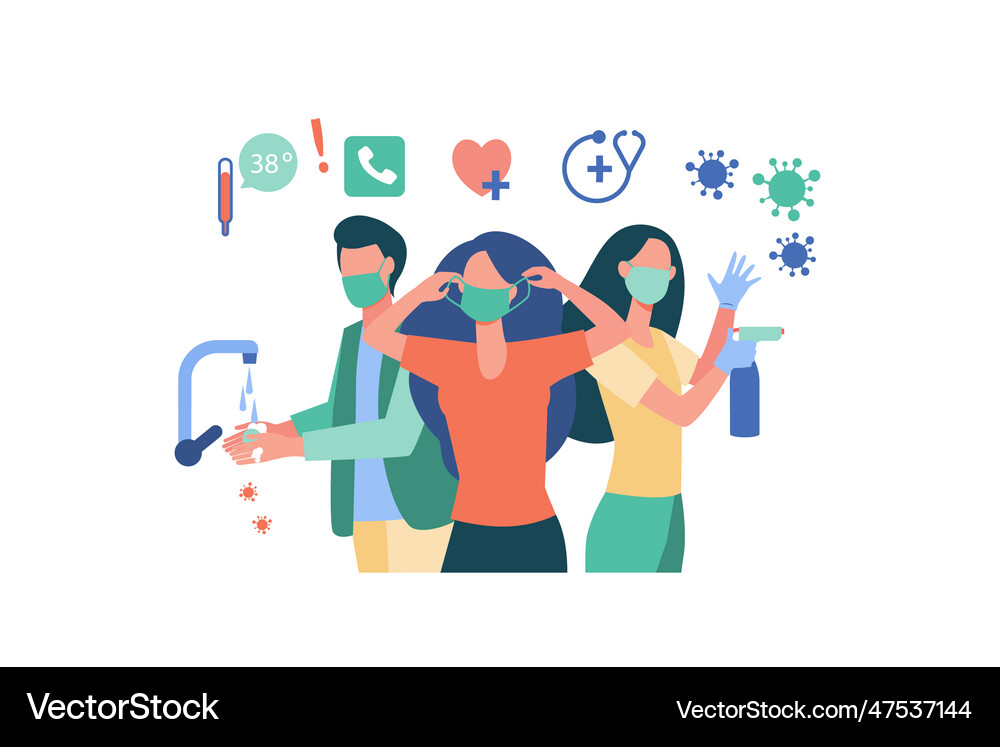 Hygiene during coronavirus epidemic Royalty Free Vector