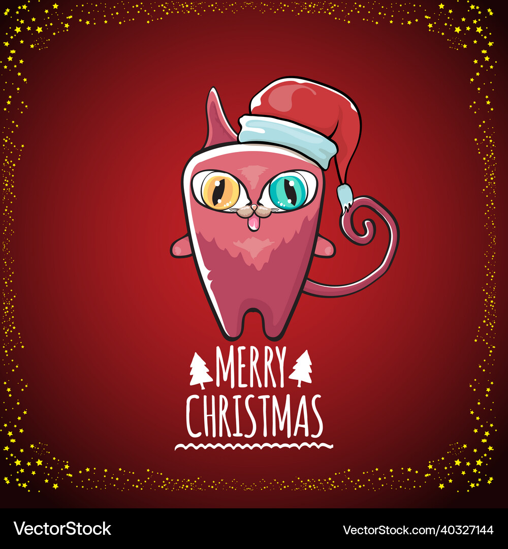 Merry christmas funky greeting card Royalty Free Vector