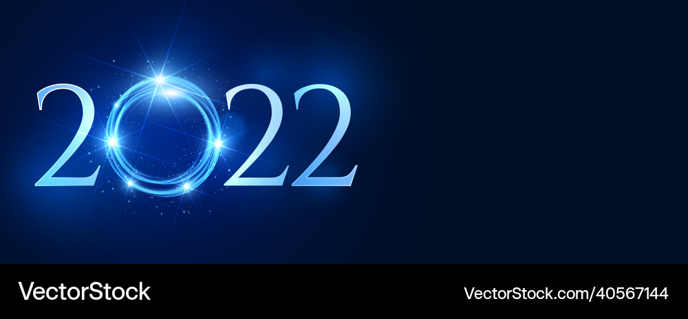 New Year 2022 Celebration Banner Royalty Free Vector Image