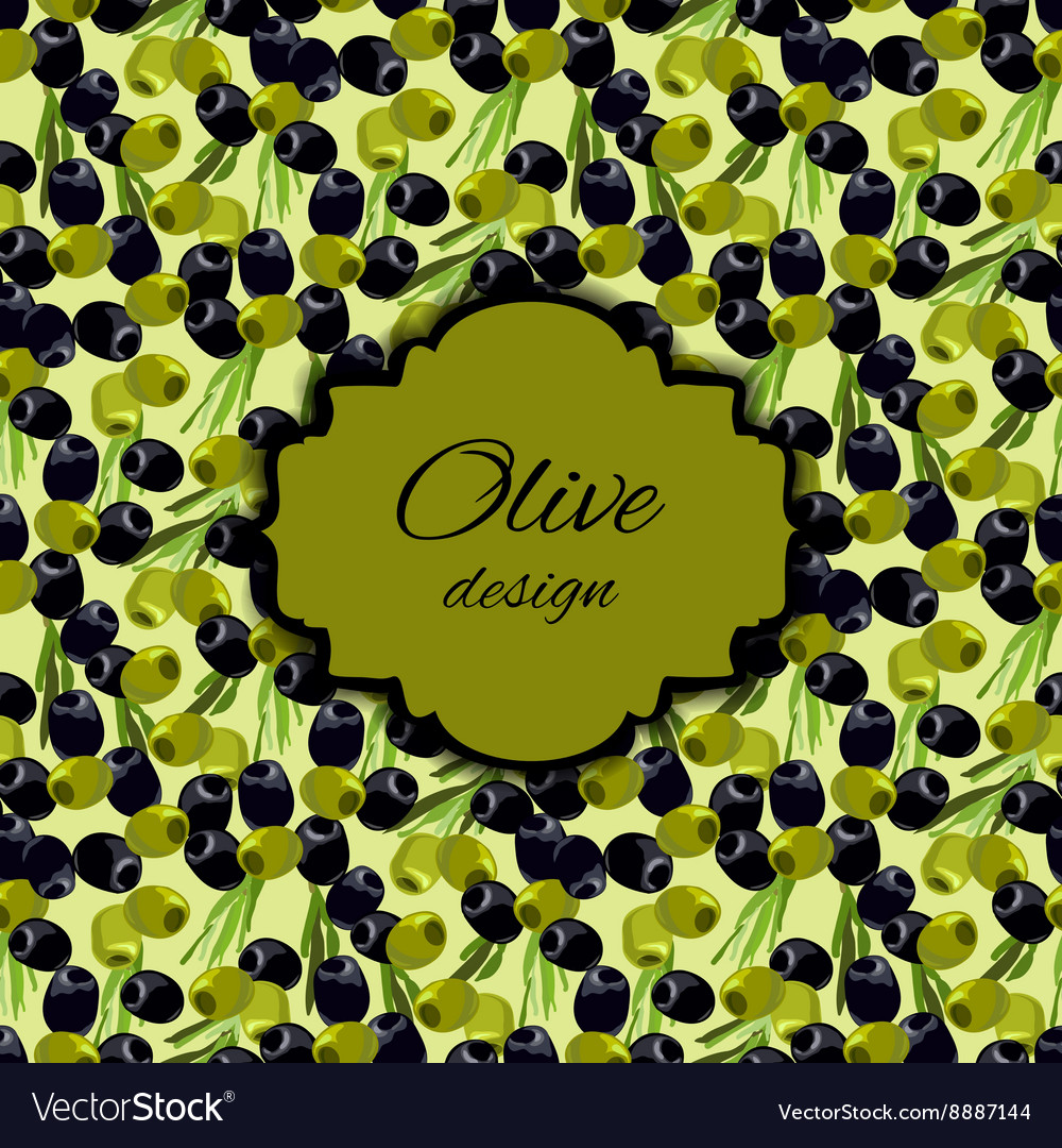 Olives pattern background Royalty Free Vector Image