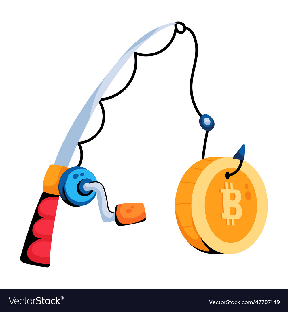 Bitcoin phishing Royalty Free Vector Image - VectorStock