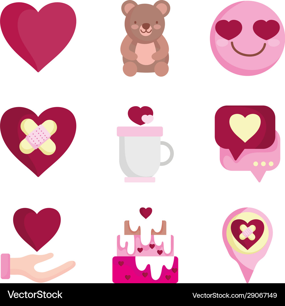 Happy valentines day love heart romantic feeling Vector Image