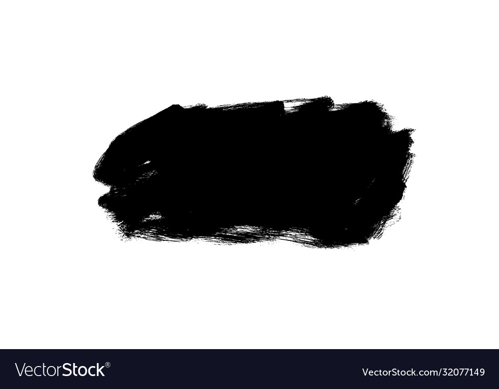 Ink brush stroke rectangular shape Royalty Free Vector Image
