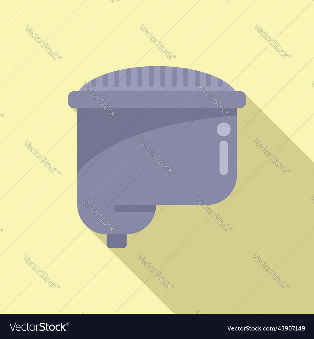 Pool plastic filter icon flat Royalty Free Vector Image