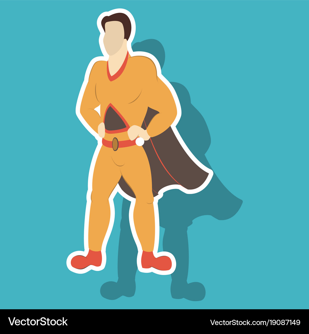 Superhero cartoon icon with superman Royalty Free Vector