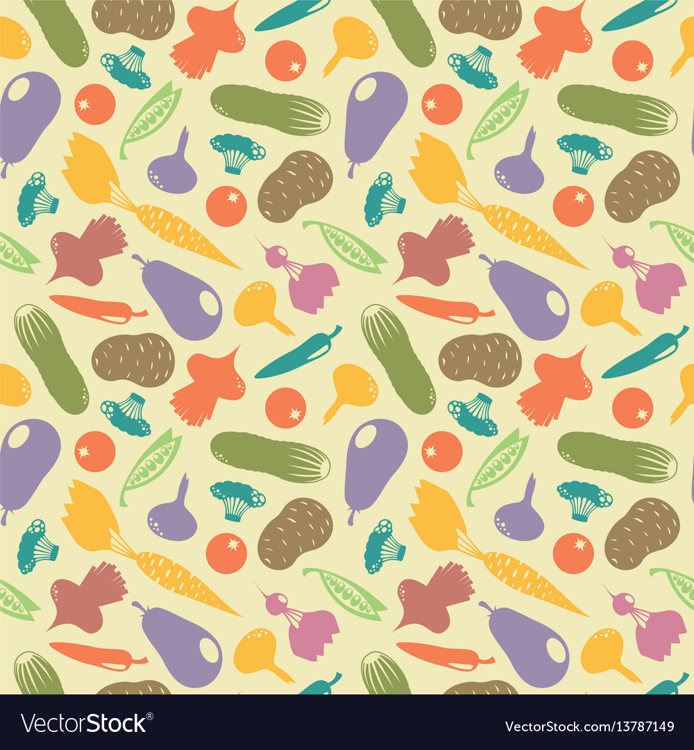 Vegetable pattern Royalty Free Vector Image - VectorStock