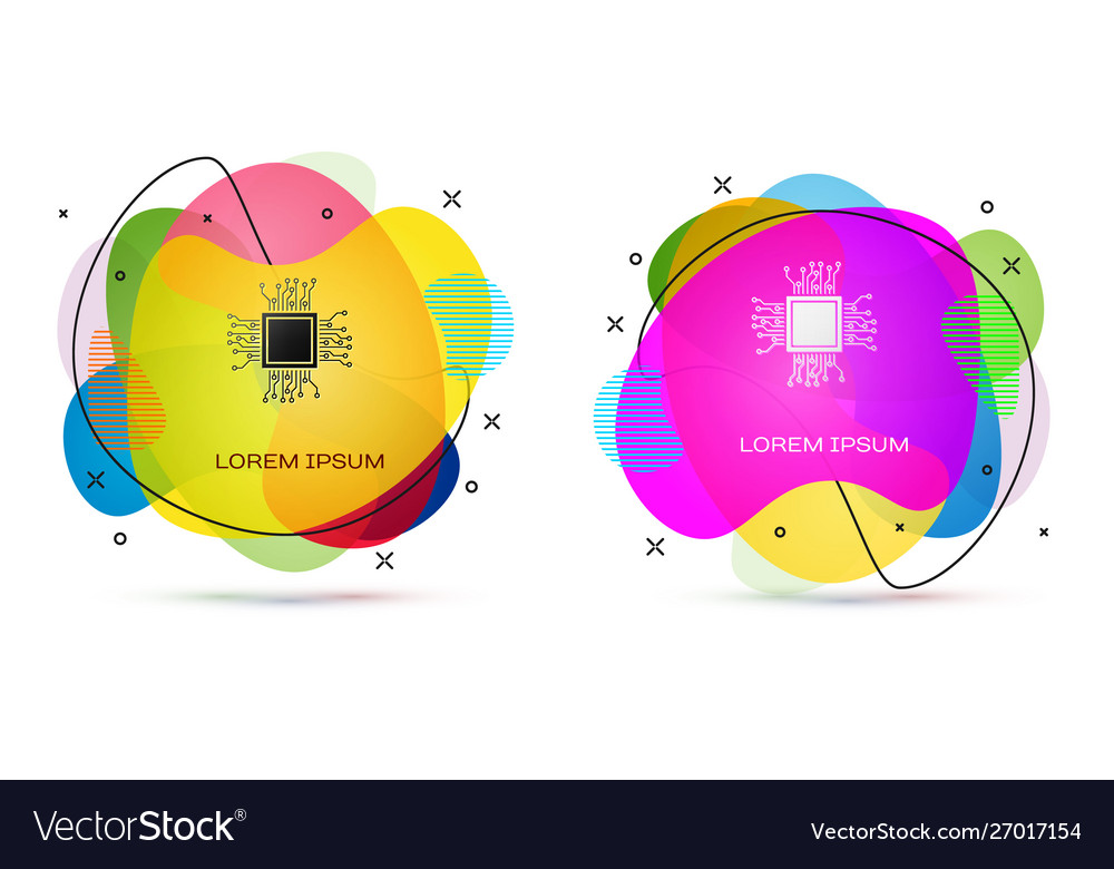 Color processor icon isolated on white background Vector Image Color processor icon isolated on white background Vector Image