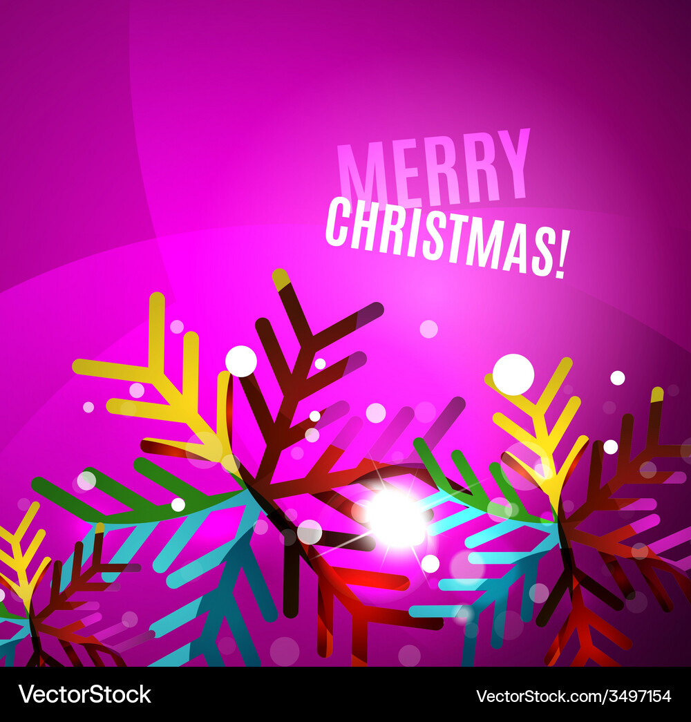 Colorful bright shiny christmas card Royalty Free Vector