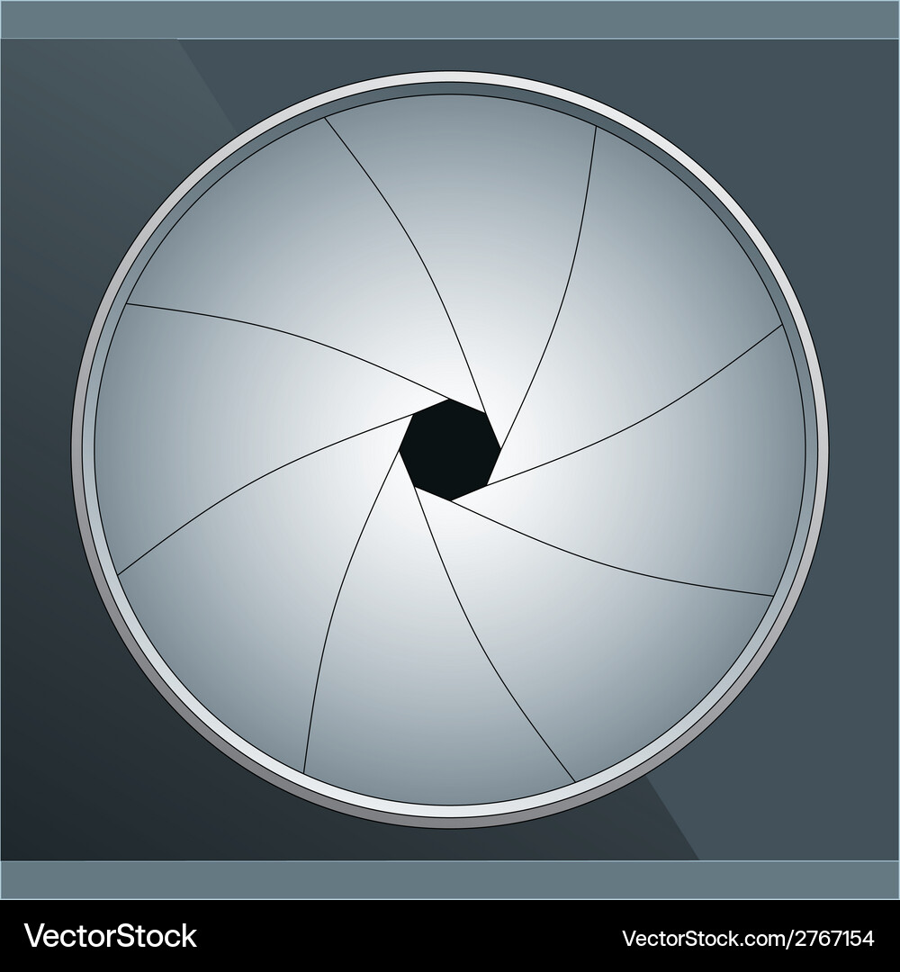 Diaphragm Aperture Symbol Royalty Free Vector Image