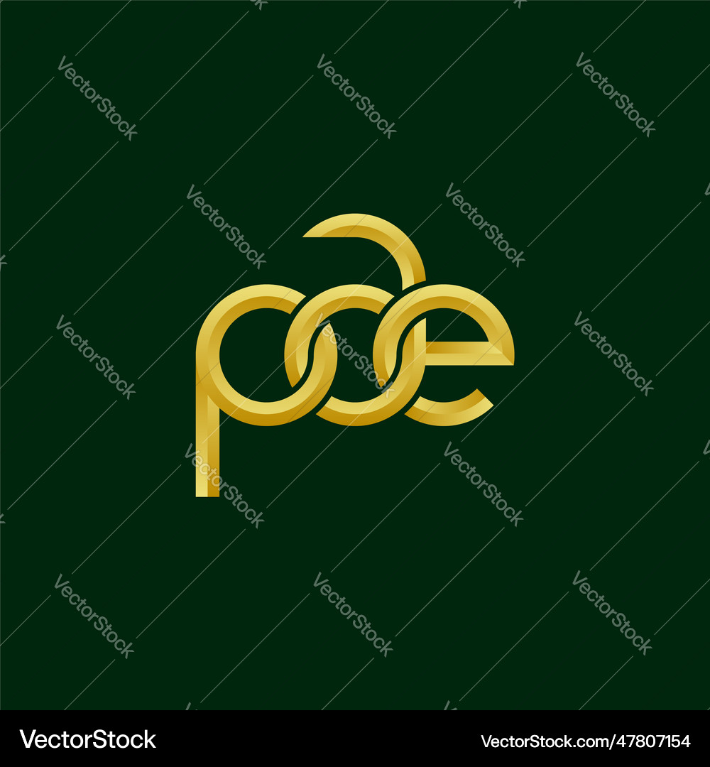 Letters pae monogram logo design Royalty Free Vector Image