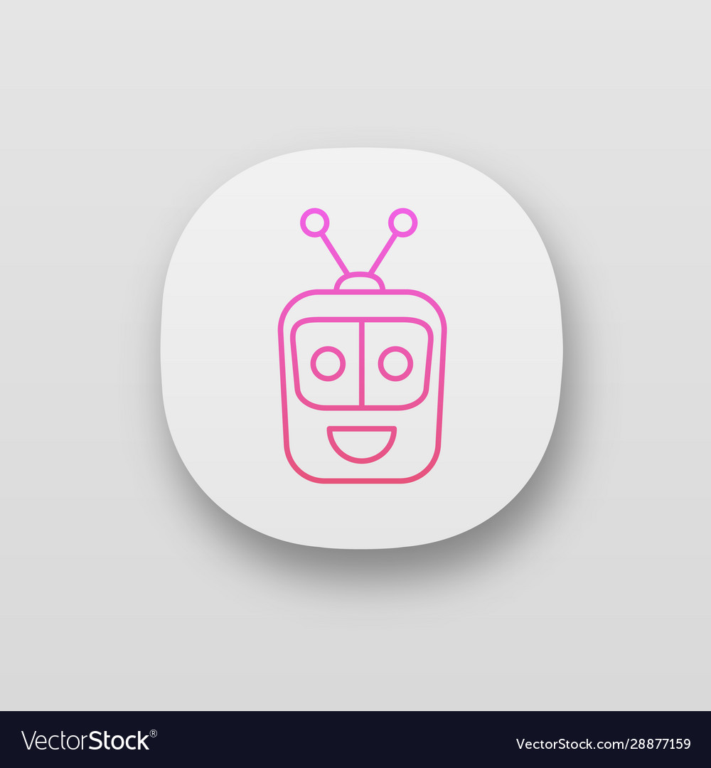 Chatbot app icon Royalty Free Vector Image - VectorStock