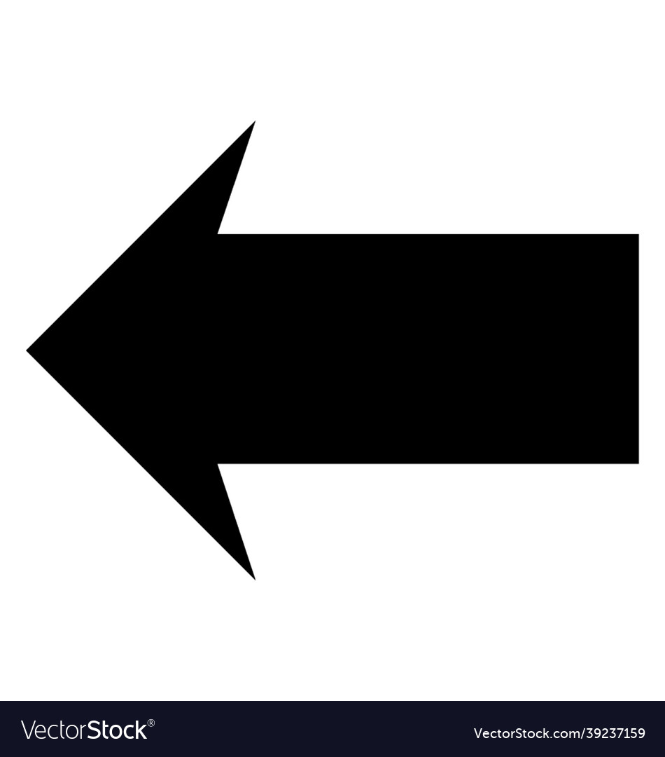 Left arrow Royalty Free Vector Image - VectorStock