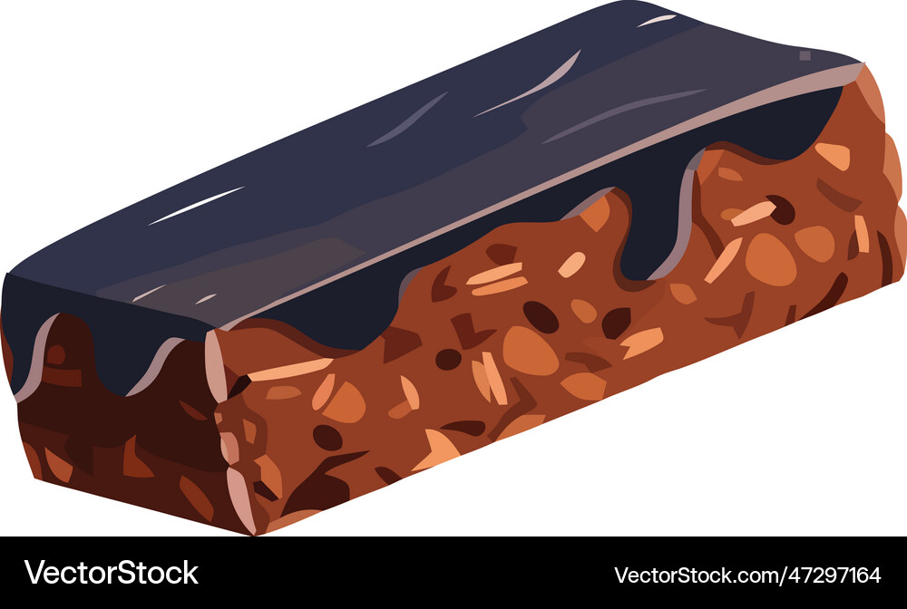 Chocolate cereal bar gourmet meal Royalty Free Vector Image