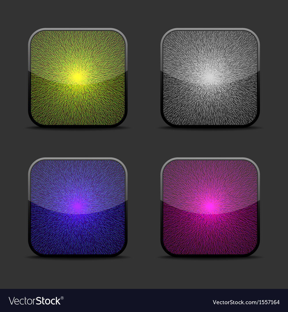Collection of glow icon templates Royalty Free Vector Image