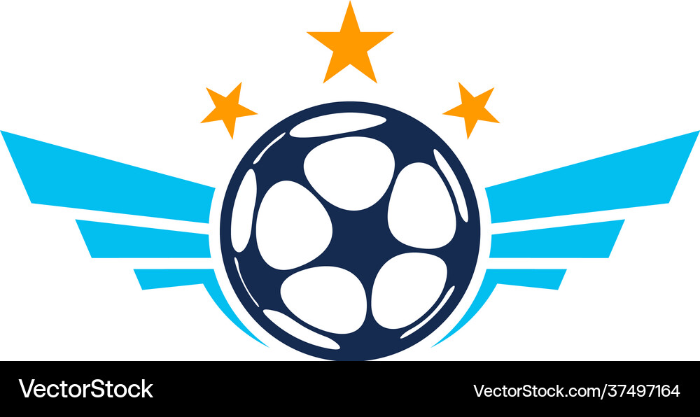 Soccer logo design creative football Royalty Free Vector