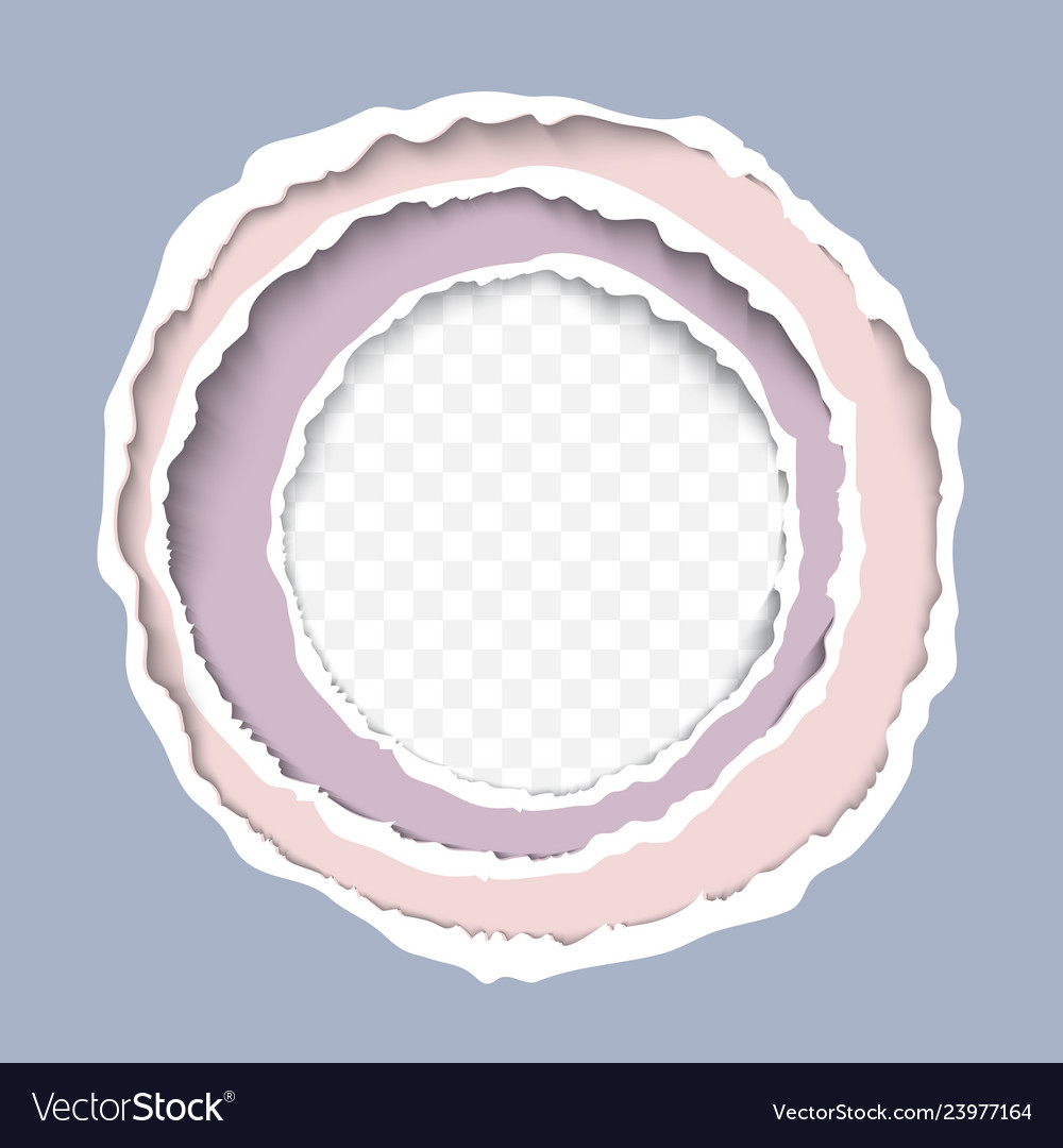 Torn paper frame template Royalty Free Vector Image