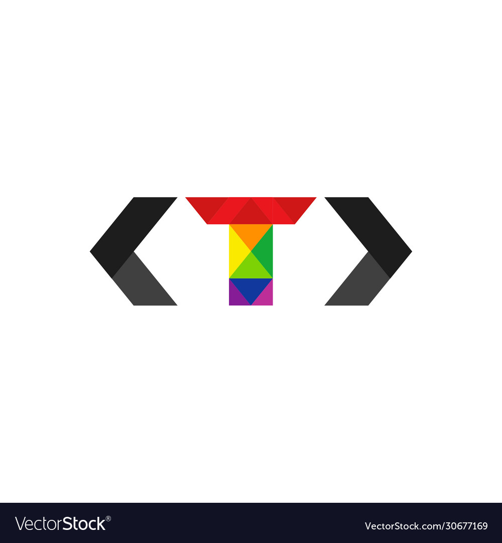 Logo letter t developer Royalty Free Vector Image