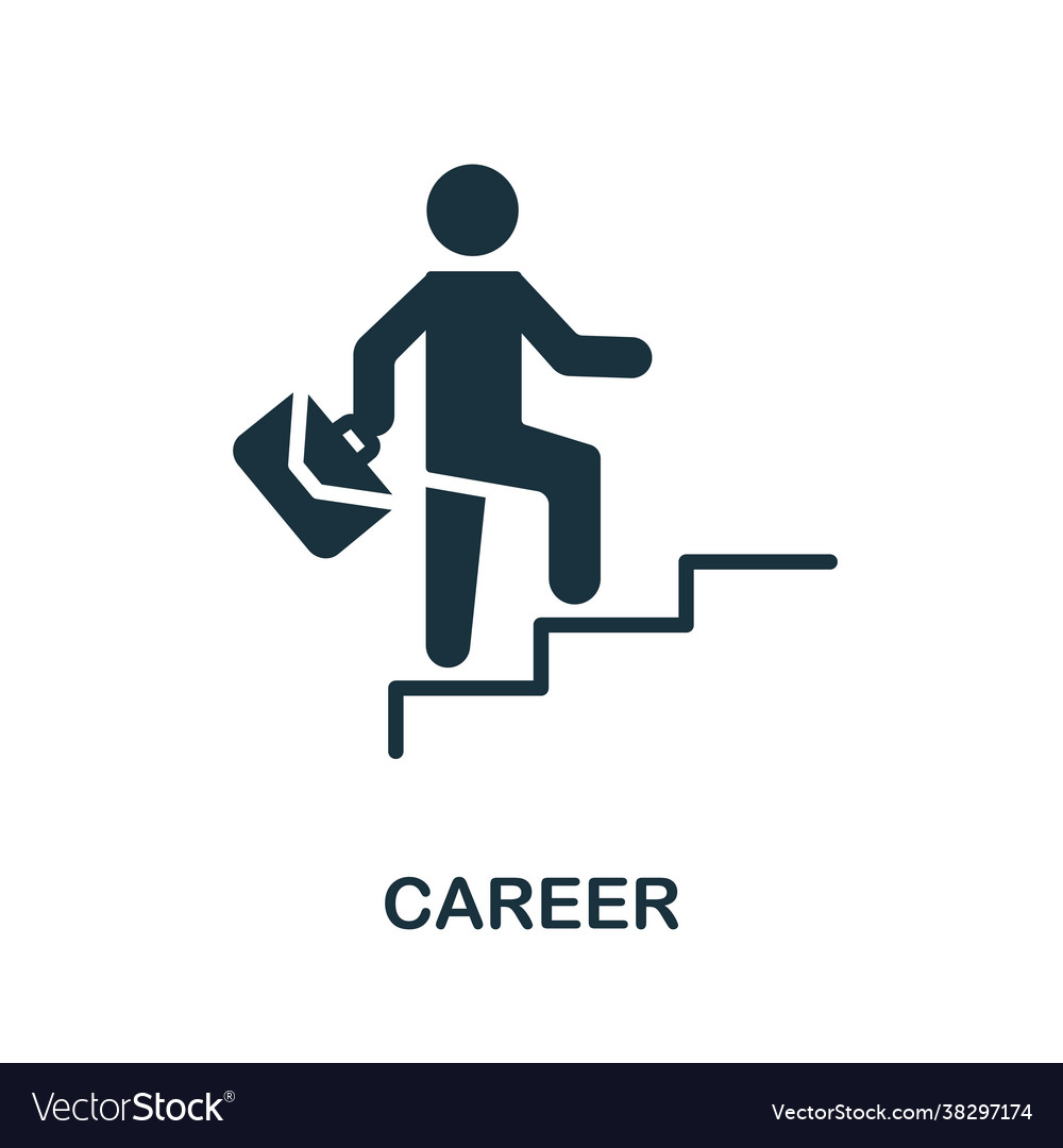 Career icon monochrome simple element from Vector Image Career icon monochrome simple element from Vector Image