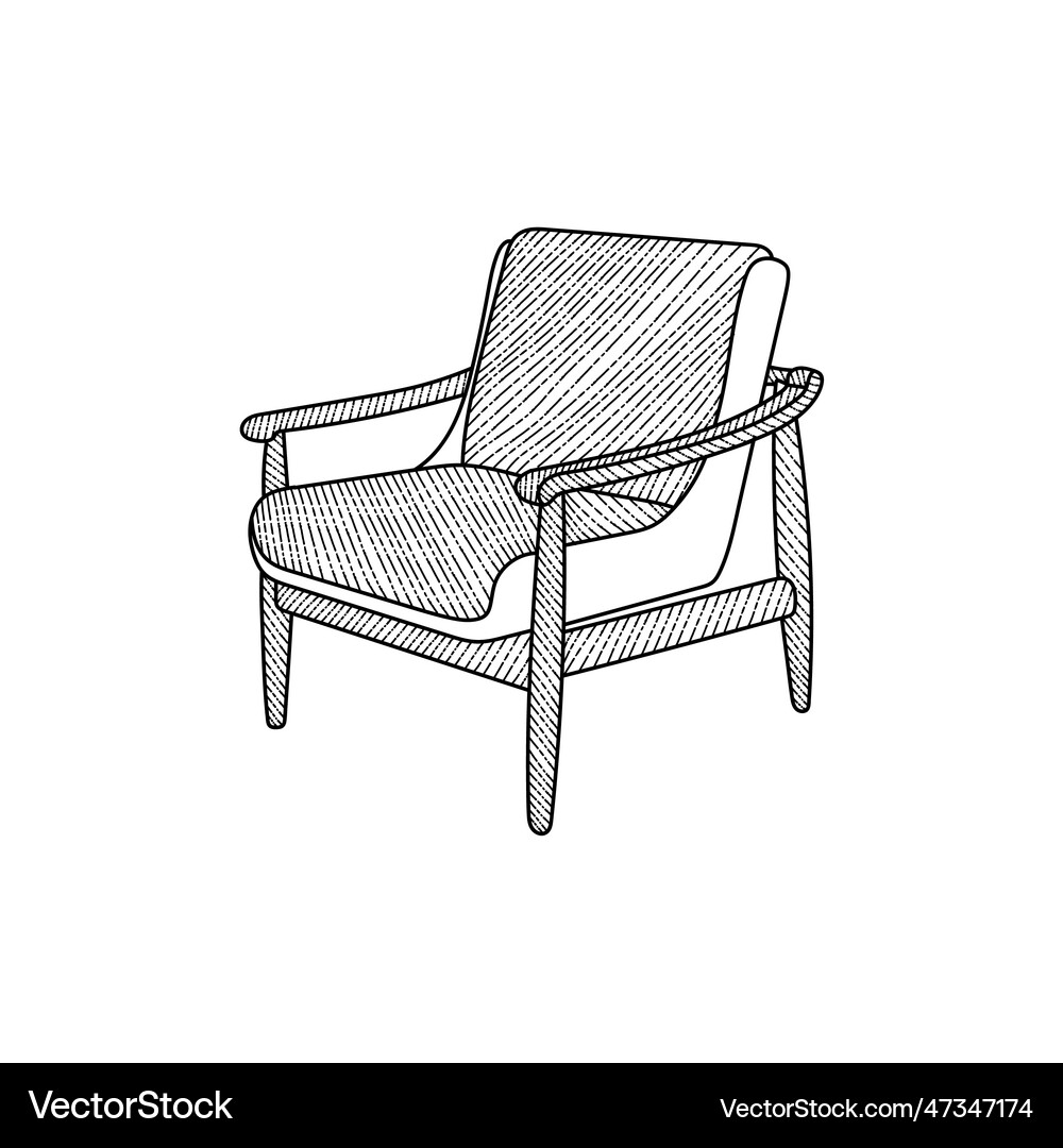 Modern chair simple logo design template Vector Image
