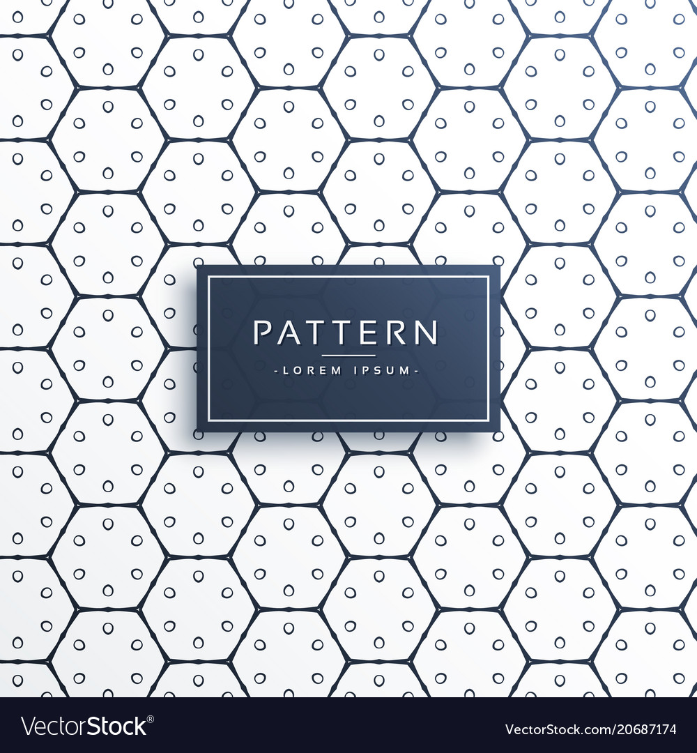 Stylish hexagonal shape line pattern background Vector Image
