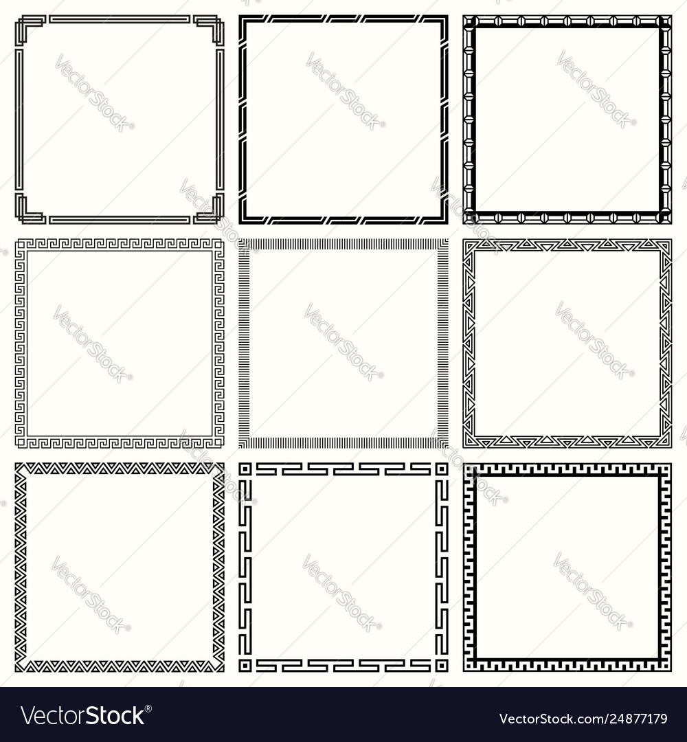 Decorative geometric frames Royalty Free Vector Image