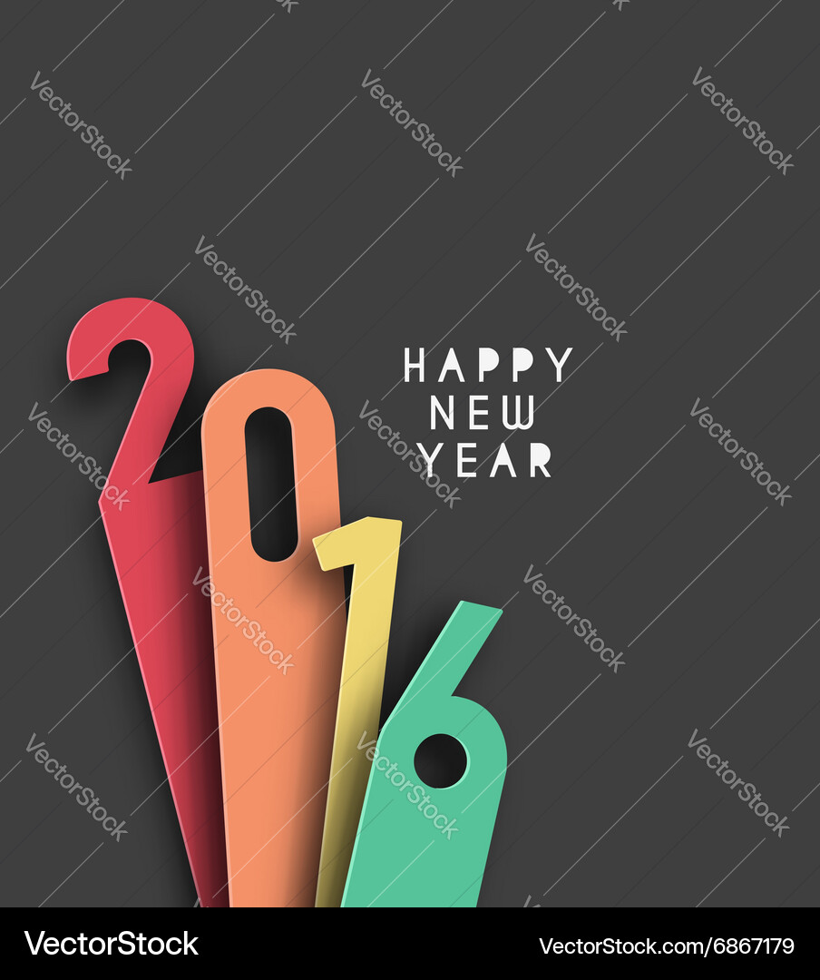 Happy new year 2016 Royalty Free Vector Image - VectorStock