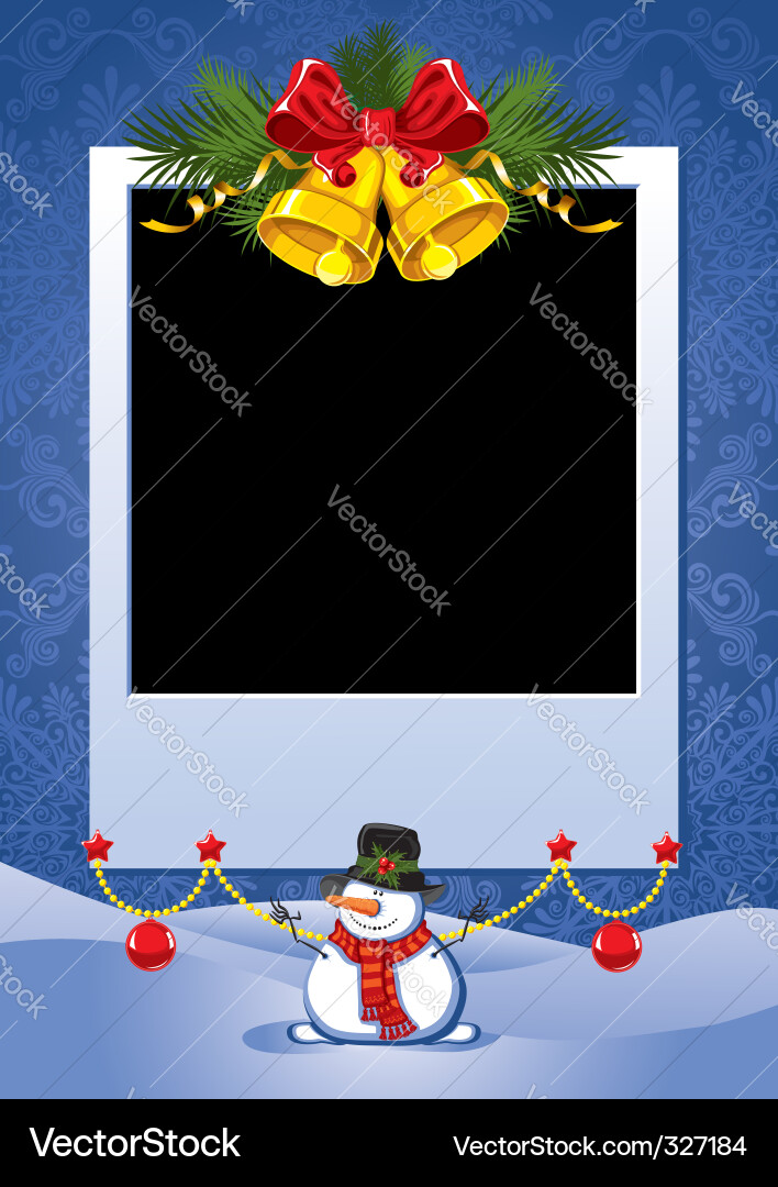 Christmas photo frame Royalty Free Vector Image