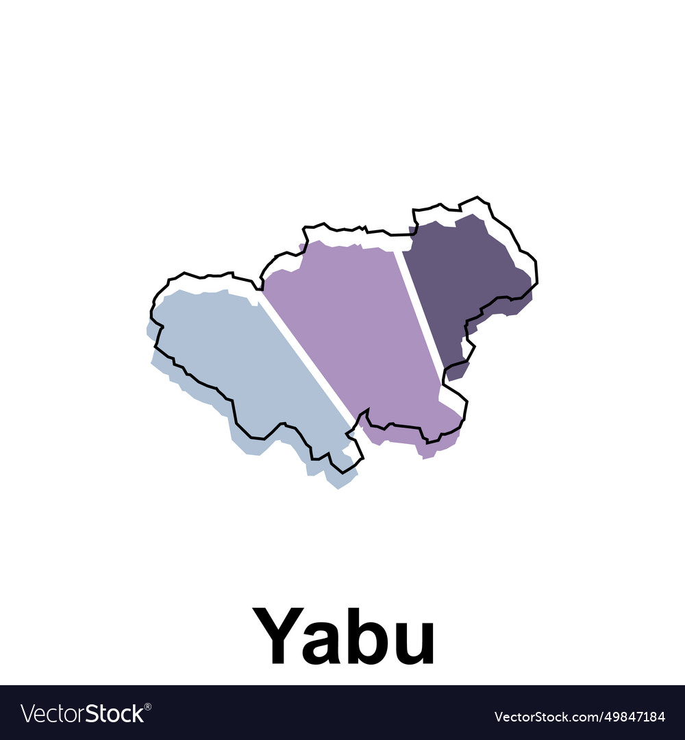 High detailed map - japan city of yabu Royalty Free Vector