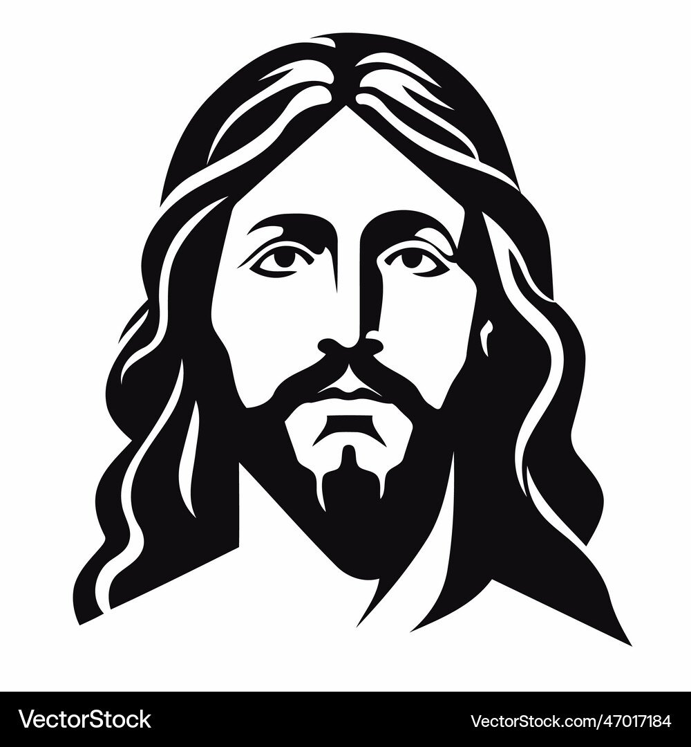 Jesus Christ Portrait Royalty Free Vector Image