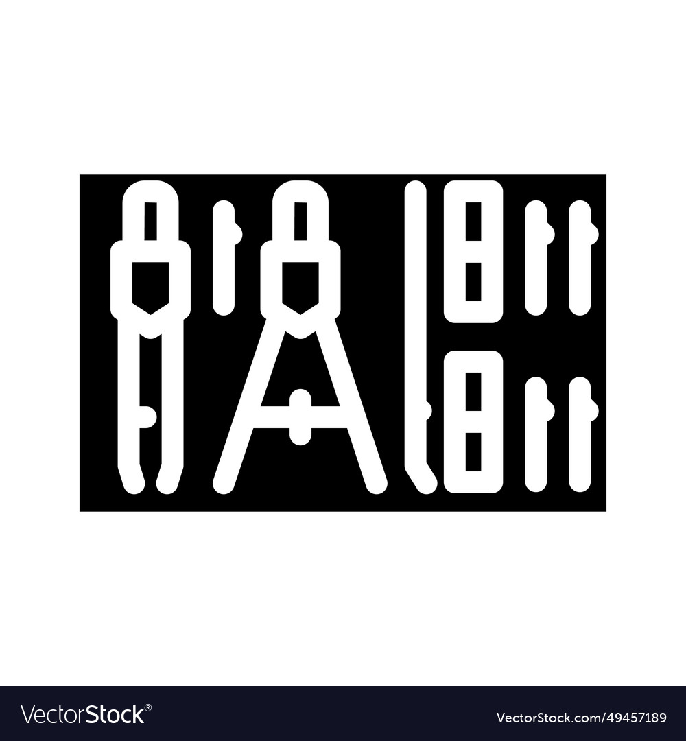 Drafting tools architectural drafter glyph icon Vector Image Drafting tools architectural drafter glyph icon Vector Image
