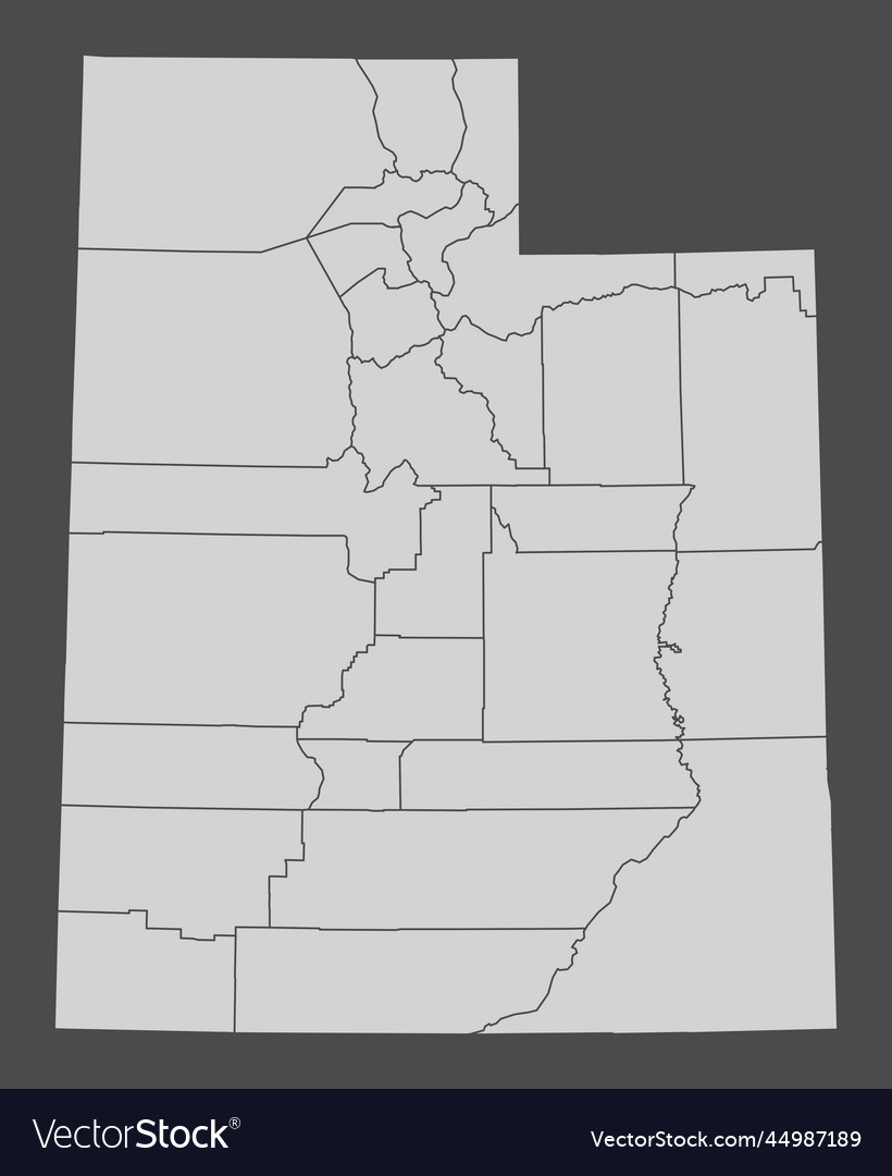 Utah administrative map Royalty Free Vector Image