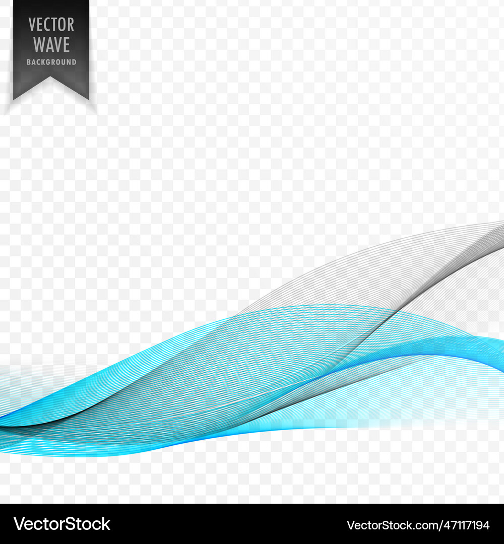 Blue and gray wave background Royalty Free Vector Image