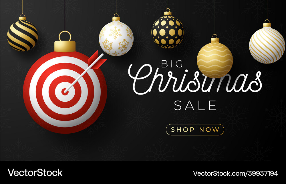 Christmas target dash sale card merry Royalty Free Vector