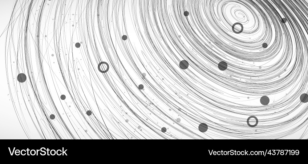 Colorful abstract swirling background with dots Vector Image