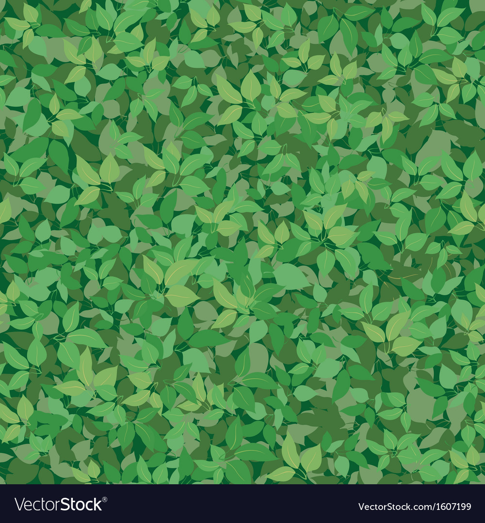 Green Leaf Seamless Pattern Royalty Free Vector Image
