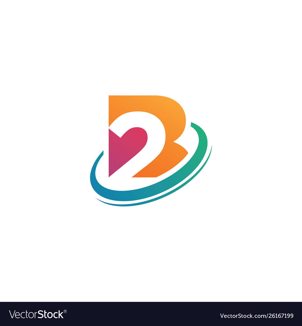 Initial b logo template Royalty Free Vector Image