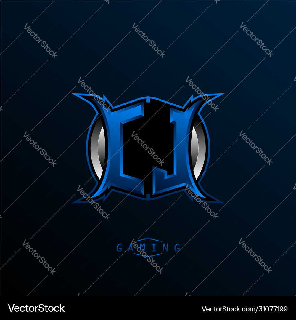 Initial cj logo design Royalty Free Vector Image