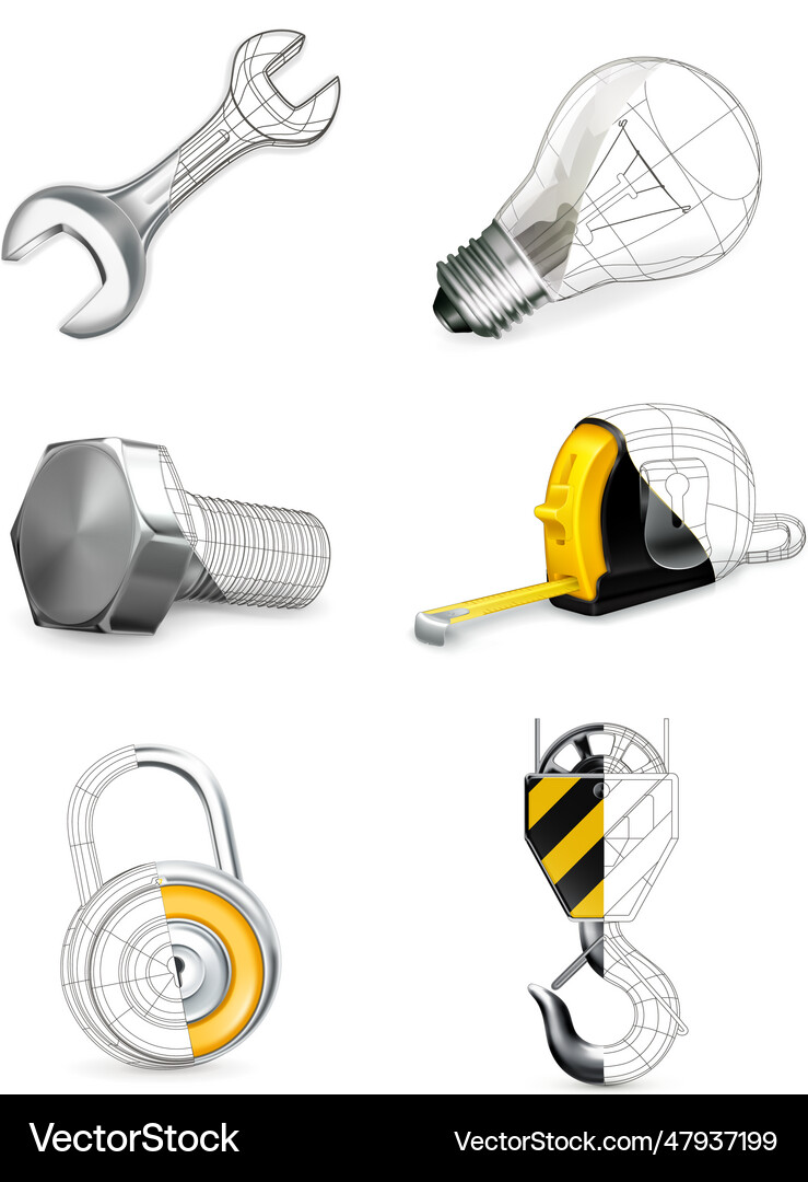 Tools set Royalty Free Vector Image - VectorStock