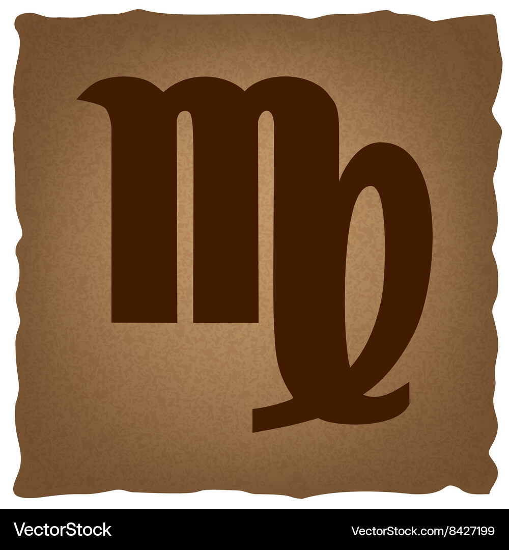 Virgo sign vintage effect Royalty Free Vector Image